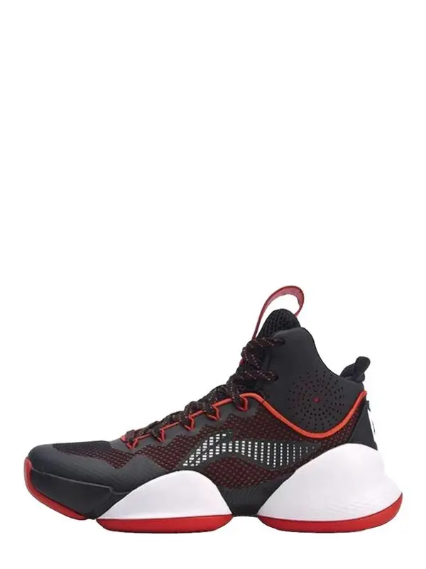 LI-NING Airstrike 5 High-top Basketball Sneakers - Black/red
