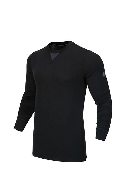 NEW BALANCE Long Sleeve Crewneck T-shirt - Black