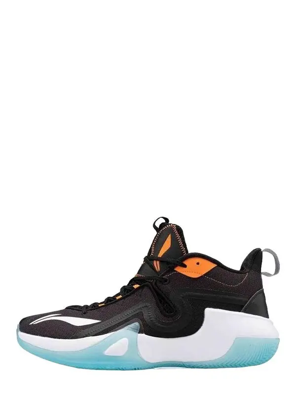 LI-NING Bad Five Mid-top Basketball Competition Shoes - Blackblue