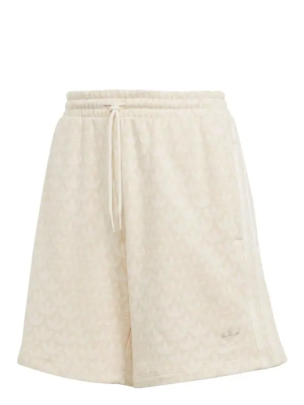 Adidas Originals Trefoil Monogram Shorts - Beige