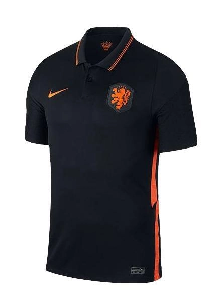 Nike Netherlands National Team 20/21 Authentic Vapor Match Away Jersey - Black/orange