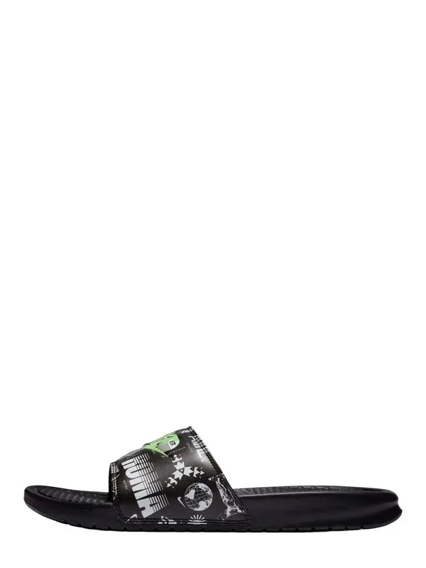 Nike Benassi Jdi Print Slide 'run To Tokyo - Black