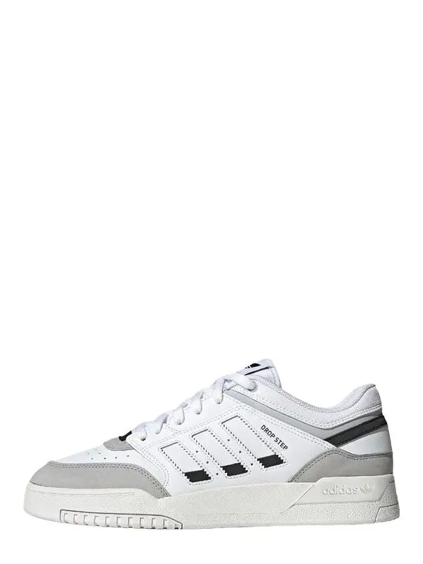 Adidas Originals Drop Step Low Top Sneakers - White/grey