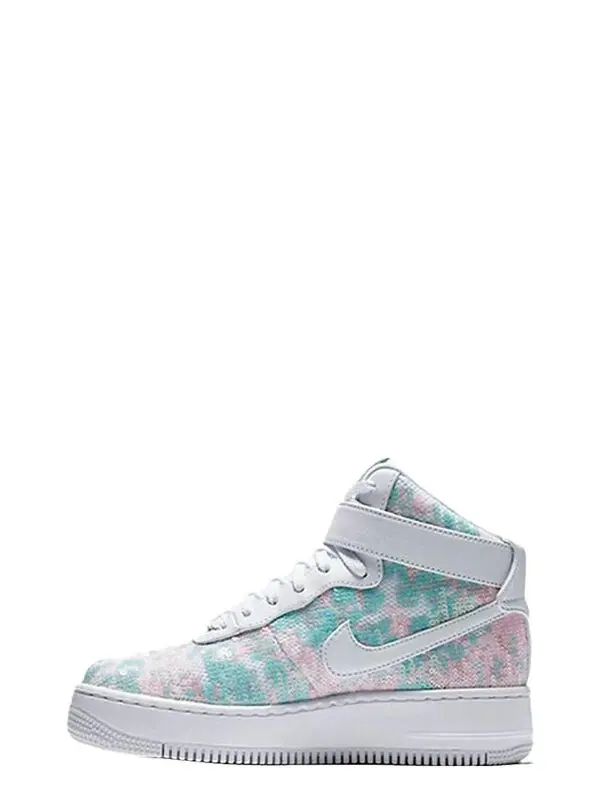 Nike Force 1 Upstep Hi Lx Sequin Fabric Sneakers - White