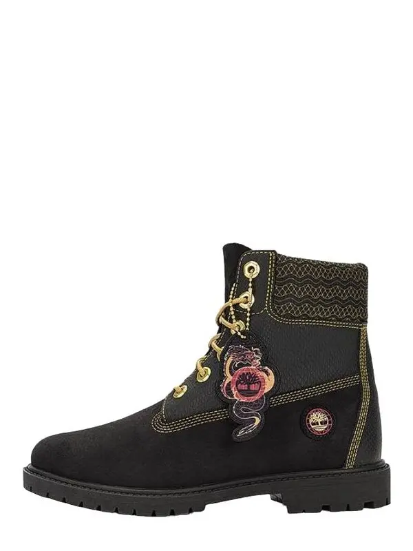 Timberland Lunar New Year Inch Lace Up Boots - Black/gold