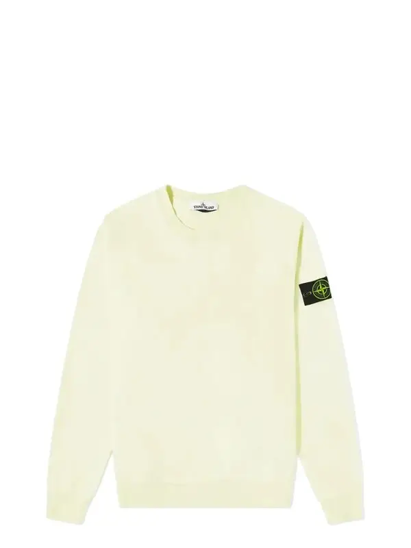 Stone Island Garment Dyed Crewneck Sweatshirt - Lemon/yellow