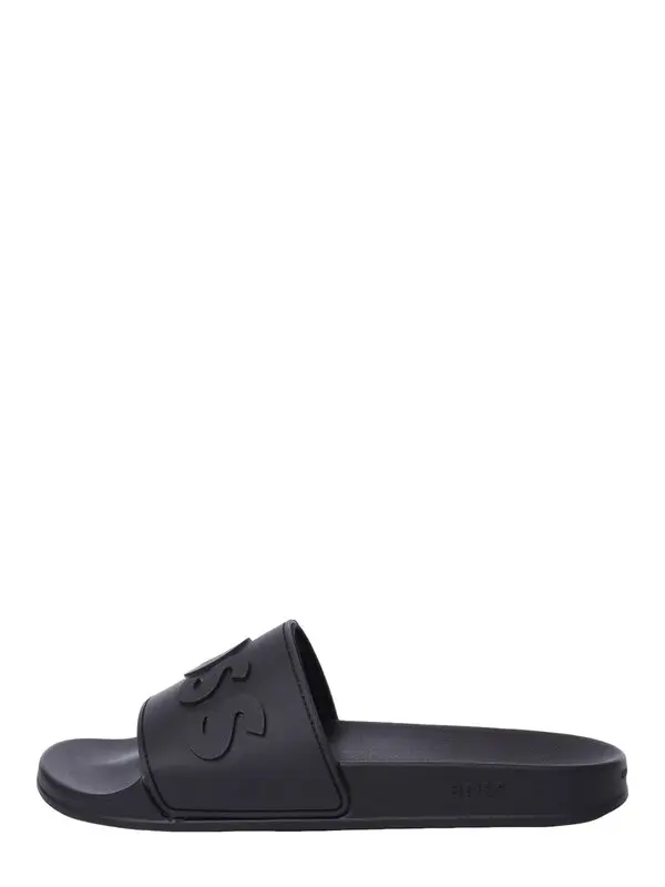 Hugo Boss Raised Logo Slides - Black