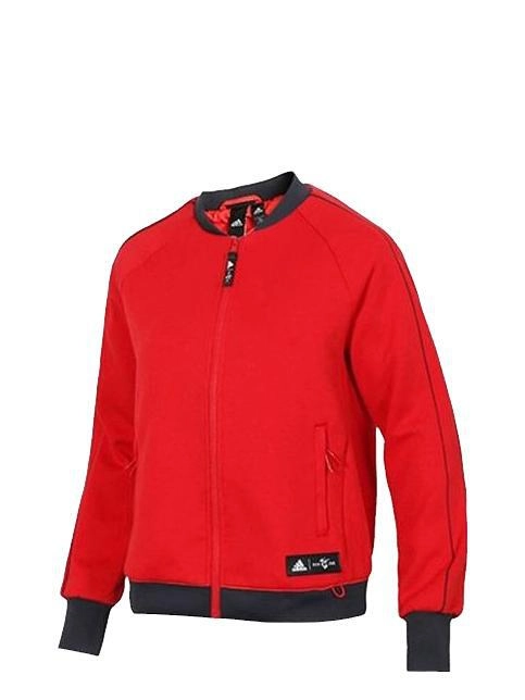 Adidas Contrasting Colors Athleisure Casual Sports Jacket - Red