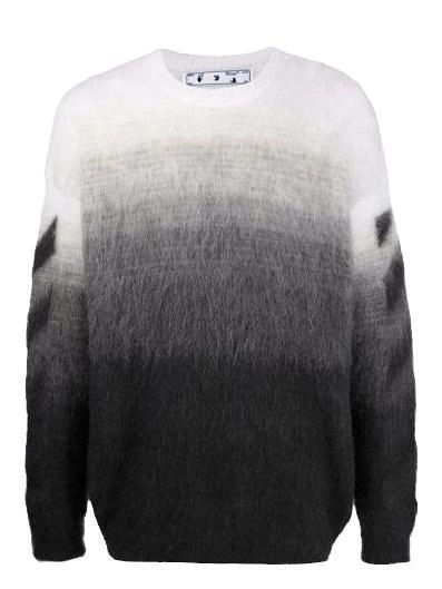 Off-White Gradient Wool Pullover Sweater - Black