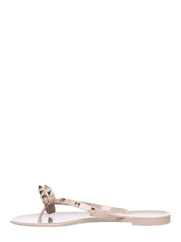 Valentino Garavani Rockstud Thong Sandals - Beige