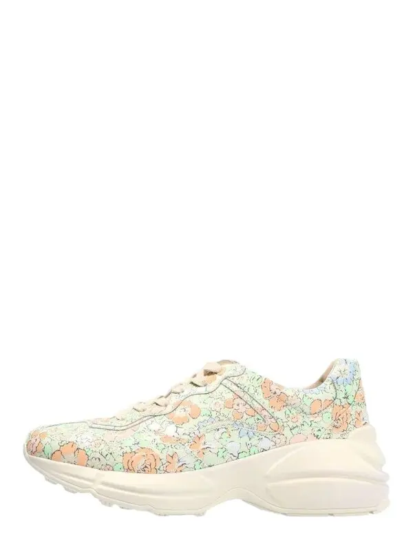 Gucci Rhyton "liberty London" Floral Sneakers - Green
