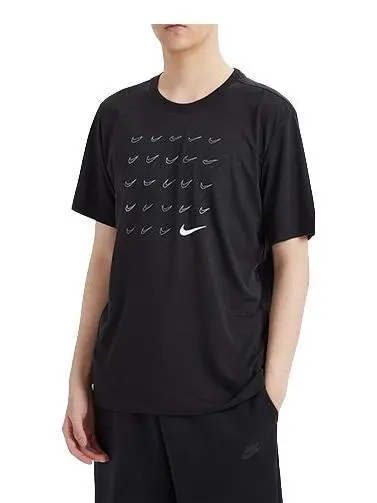 Nike Dri-fit Swoosh Training Short Sleeve - Black