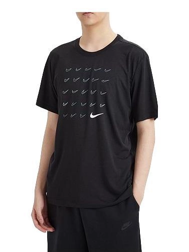 Nike Dri-fit Swoosh Training Short Sleeve - Black