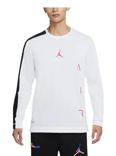 JORDAN Air Long Sleeve Crewneck Shirt - White