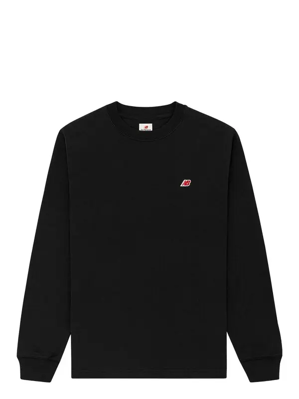 NEW BALANCE Made In Usa Core Long Sleeve T-shirt Asia Sizing - Black