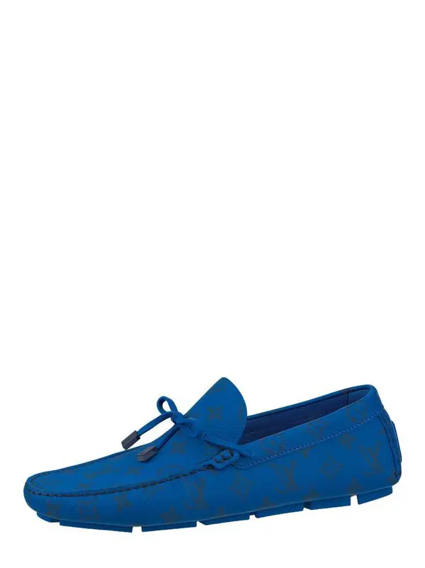LOUIS VUITTON Monogram Driver Moccasins - Blue