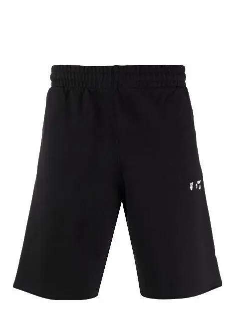 Off-White Fw21 Logo Pattern Sports Shorts - Black