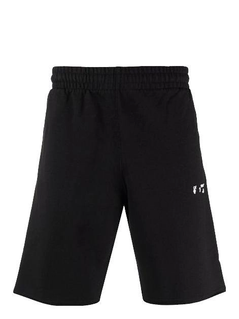 Off-White Fw21 Logo Pattern Sports Shorts - Black