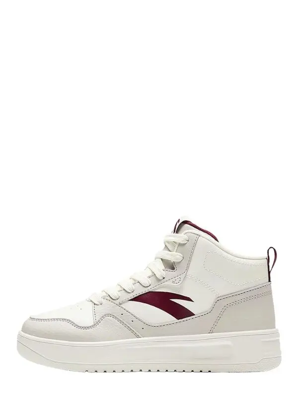 ANTA High Top Sneakers - White/burgundy