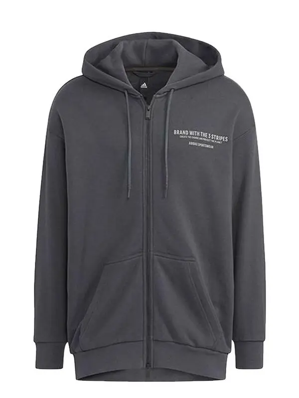Adidas Alphabet Printing Pattern Drawstring Pullover Hooded Jacket - Default Colorway