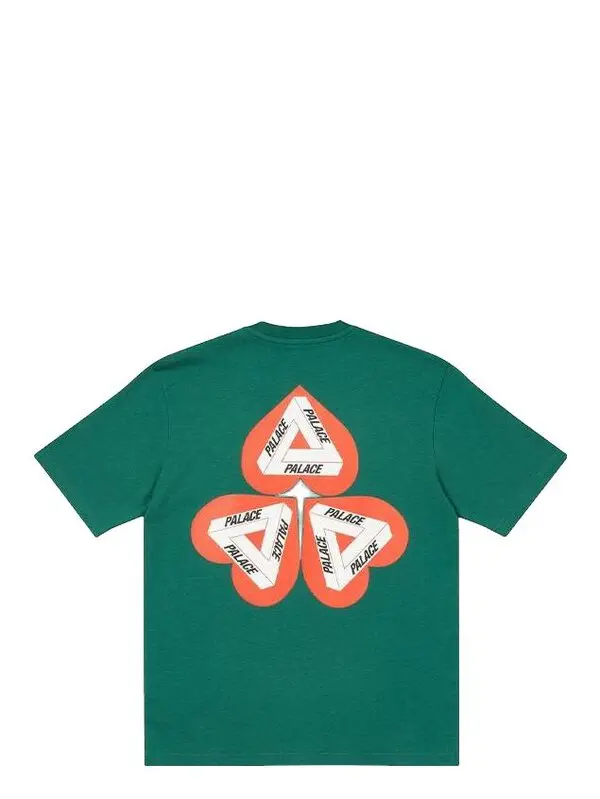 PALACE Heart Shape Tri-ferg Pattern Short Sleeve T-shirt - Green