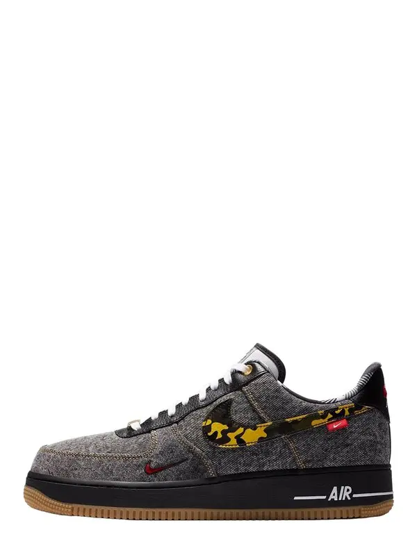 Nike Force 1 Low "camo Denim Remix" Sneakers - Black
