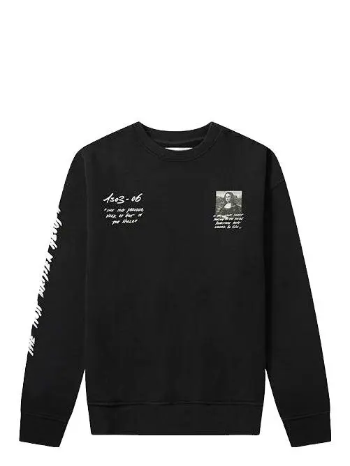 Off-White Mona Lisa Print Crewneck Sweater - Black