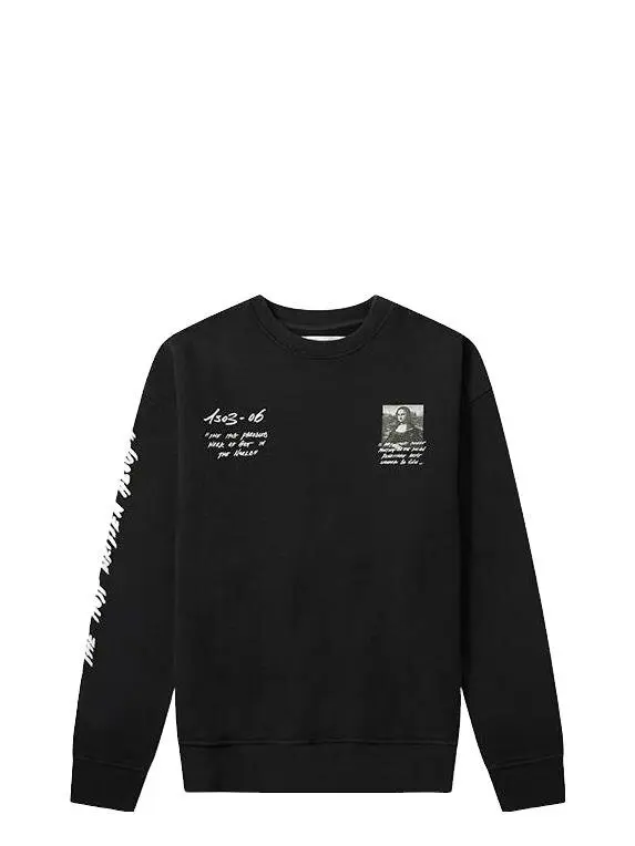 Off-White Mona Lisa Print Crewneck Sweater - Black