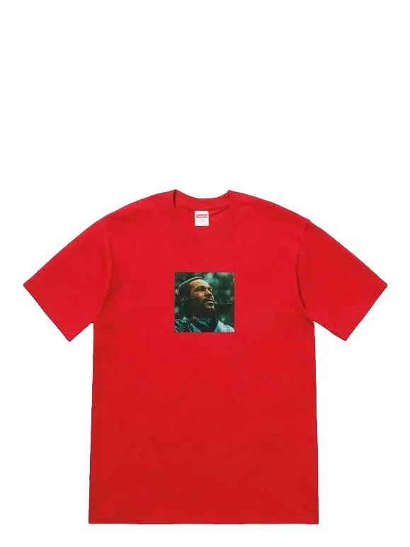 Supreme Fw18 Marvin Gaye Tee Character Printing Short Sleeve - Red