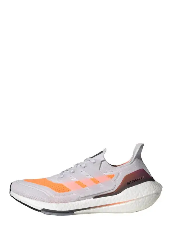 Adidas Ultra Boost 21 Low Top Athletic Sneakers - Grey