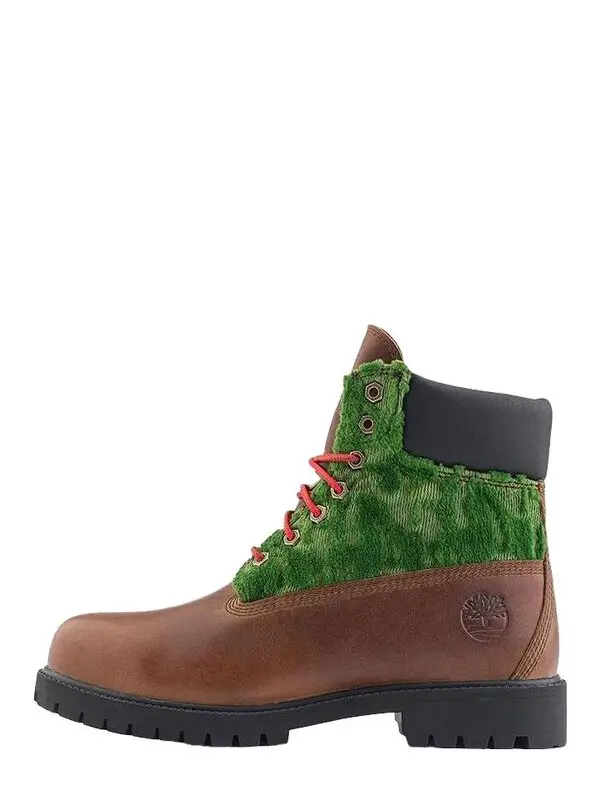 Timberland Heritage Black Pioneers 6 Inch Waterproof Lace-up Boots - Brown/green/red