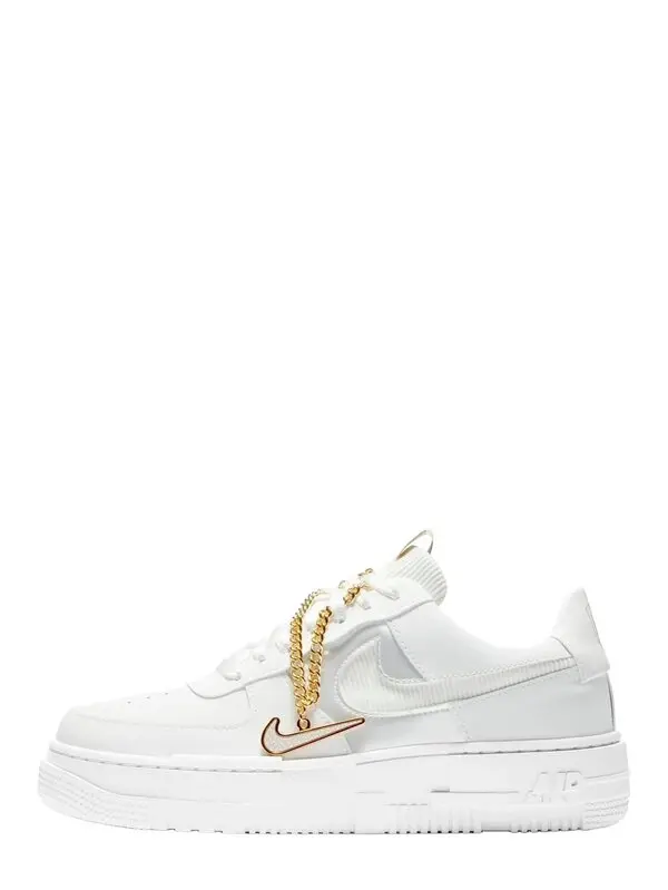 Nike Force 1 Pixel "white Gold Chain" Sneakers - Grey/white