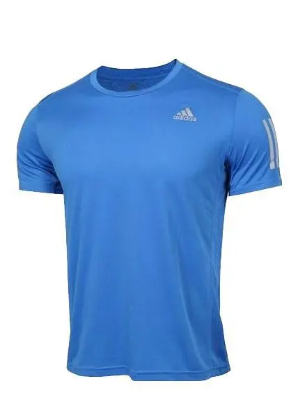 Adidas Own The Run Sports Short Sleeve Tee Grey - Blue