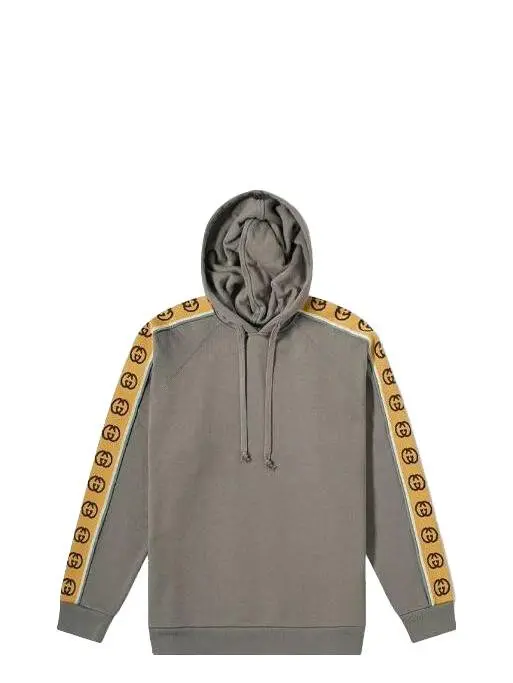 Gucci Gg Side Striped Hoodie - Graybrown