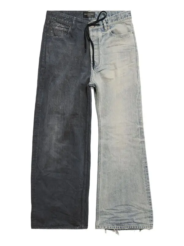 Balenciaga Fifty-fifty Pants - Dark Grey/light Blue