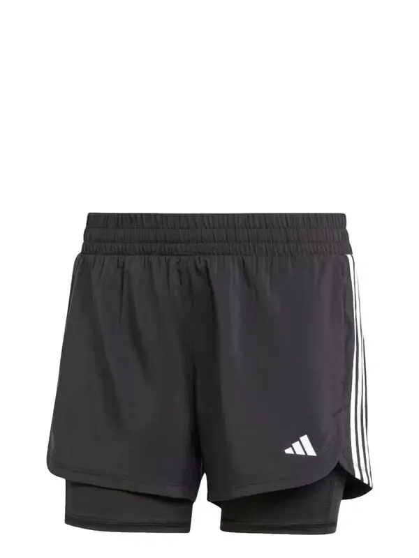 Adidas 2-in-1 Pacer Shorts - Black/white