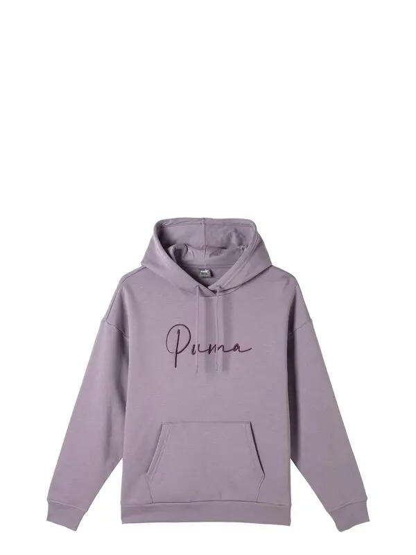 PUMA Tonal Script Hoodie - Purple