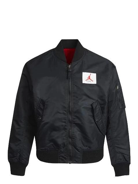 JORDAN Air Flight Logo Baseball Jacket - Black