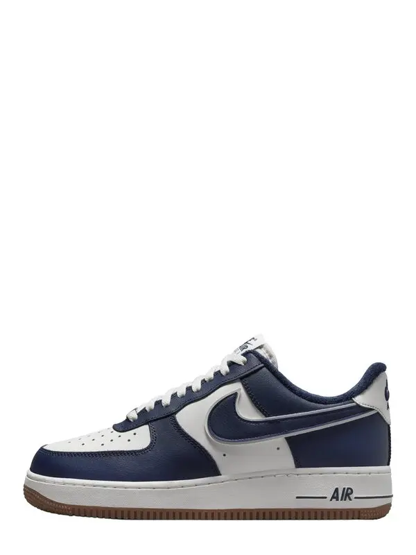 Nike Force 1 '07 Lv8 'college Pack Midnight Navy' Sneakers - White/blue
