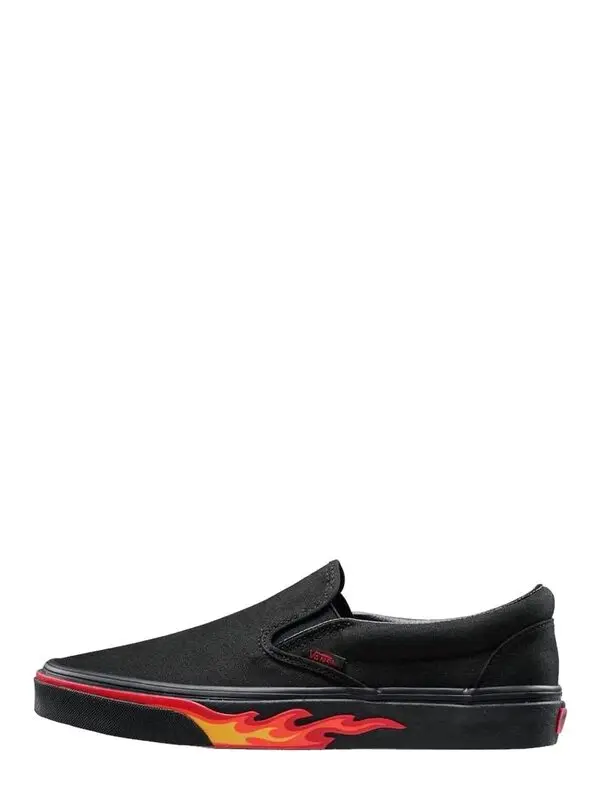 VANS Slip-on "flame Wall" Sneakers - Black