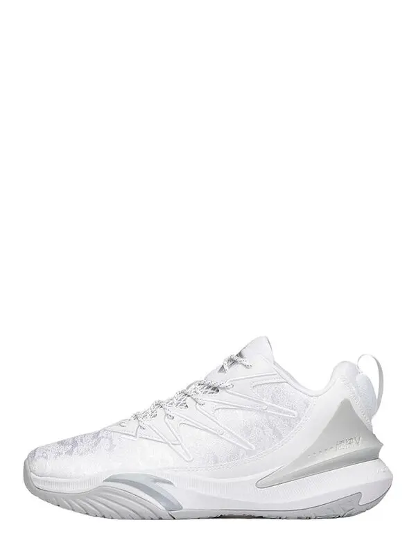 ANTA Quick Battle 5 Low Top Athletic Sneakers - White/silver/grey