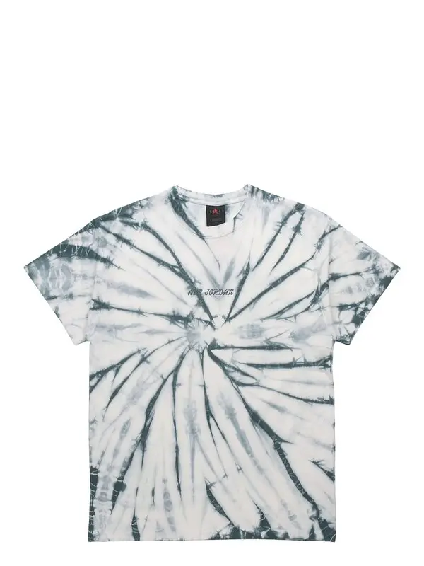 JORDAN Tie & Dye Loose Knit Short Sleeve T-shirt - Green