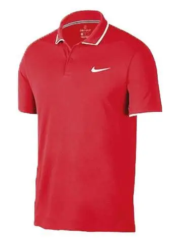Nike Court Dri-fit Tennis Lapel Red White - Redwhite