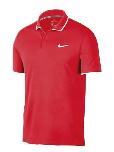 Nike Court Dri-fit Tennis Lapel Red White - Redwhite