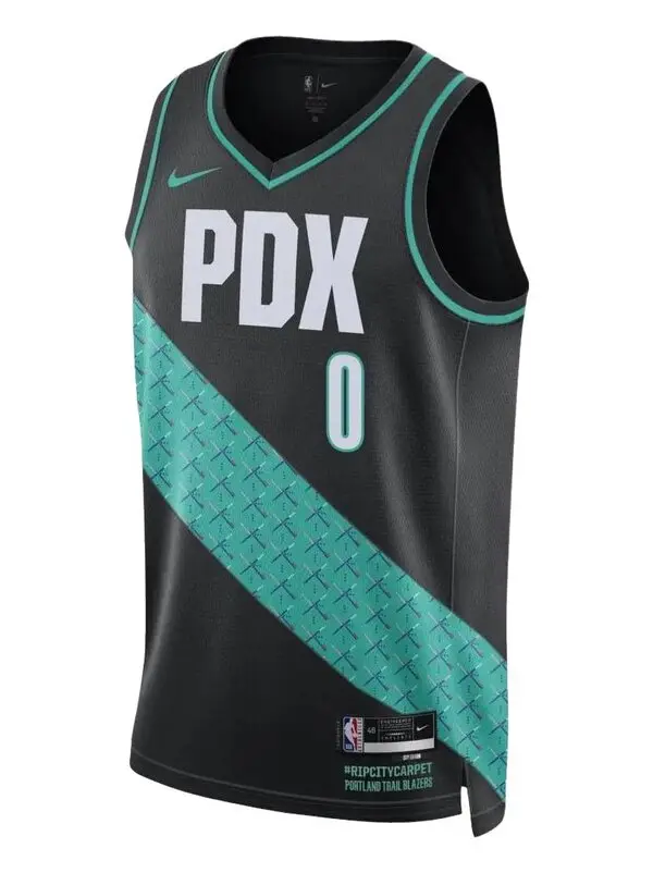 Nike Dri-fit Nba Portland Trail Blazers Damian Lillard City Edition 2022/23 Swingman Jersey - None