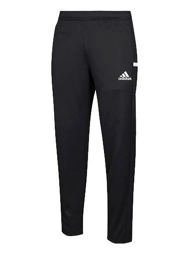 Adidas T19 Outdoor Running Casual Sports Knit Long Pants - Black