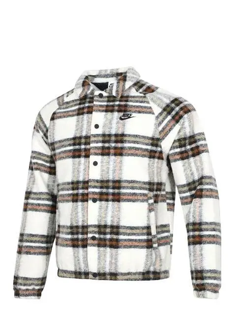 Nike Plaid Shirt Jacket - Light Redbrown