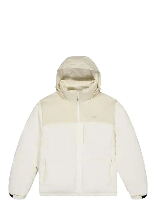 NEW BALANCE Padded Hooded Jacket - White/beige