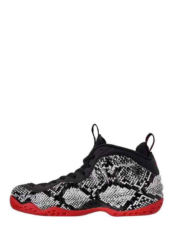 Nike Foamposite One "albino Snakeskin - Sail/black-habanero Red-black