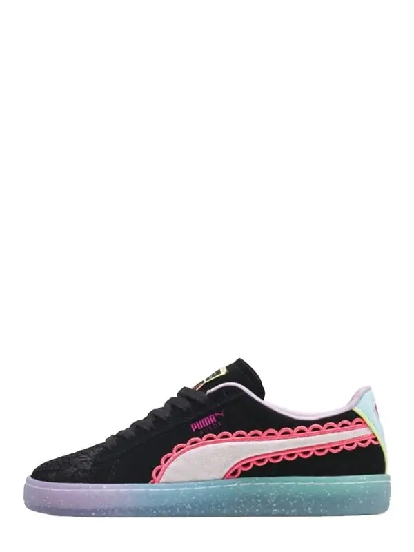 PUMA Sophia Webster X Suede "black Fiery Coral" Sneakers - Black/pink